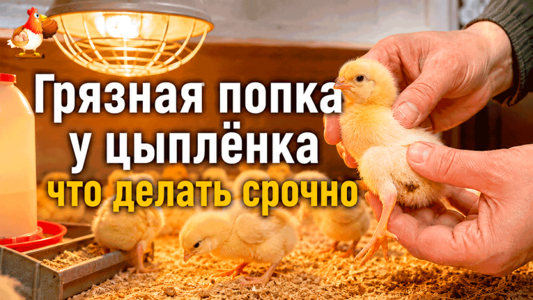Грязная попка у цыплёнка – почему налипает помёт, что делать